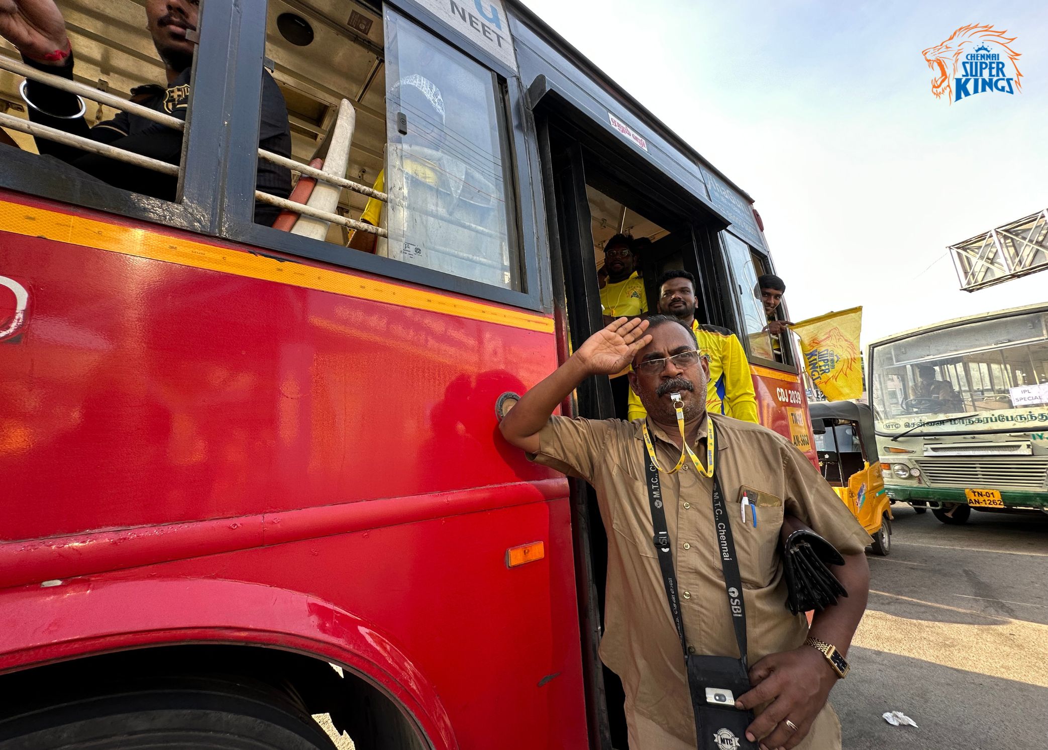 Chennai Super Kings' whistling gift to MTC Bus Conductors